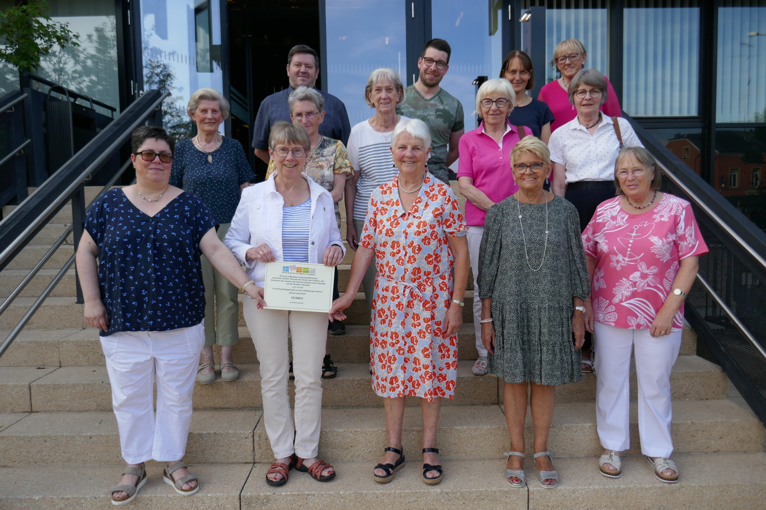 Remise de chèque pour Reech eng Hand – Fondation Sainte-Irmine